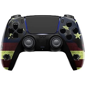 MODDEDZONE Wireless Controller for PS5 with Exclusive and Unique Designs Compatible with PlayStation 5 and PC - The Ideal Christmas Gift for Gaming Enthusiasts - Expertly Crafted in USA(American Flag)