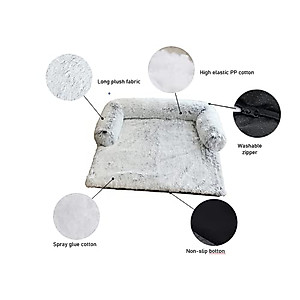 Luxury Couch Protector for Cats and Small Dogs, Faux Fur Sofa Protector for Pets, Car Dog Bed, Calming Cat Bed for Couch, Calming Small Dog Bed for Couch Couch, Protector for Small Dogs, (X-Small)