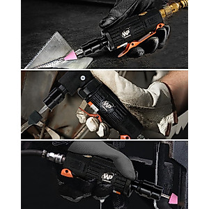 WORKPAD 12PCS Air Die Grinder Set, Straight/Angled Air Die Grinder Kit with 1/4 and 1/8 inch Collets, 10-Pieces Air Die Grinder Stone Set, Pneumatic Tools