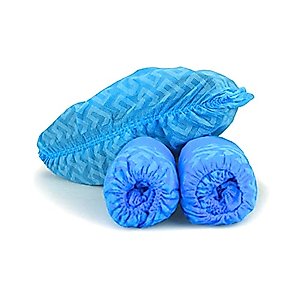 G & F Products - 13033 Premium 100 Pack (50 Pairs ) Disposable Boot & Shoe Covers Slip - Resistant fits up to size 11 US Men and 13 US Women, Blue, Large