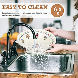 DOITOOL Metal Wash Basin chinese propane bowl enamel bowl with lid retro wedding soup bowl salad fruit serving bowl chinese decor 30cm camp cookware white collapsible bowls for camping Enamel Bowls