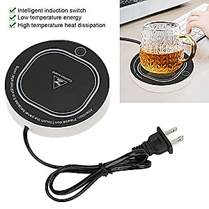 Smart Coffee Cup Warmer Black Coffee Mug Warmer for Desk with Heating Function for Cocoa Tea Milk Water(US Plug 110V)