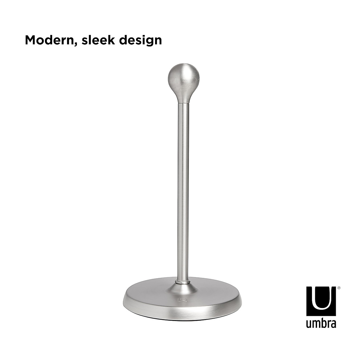 Umbra Teardrop Modern Design Paper Towel Holder, Nickel