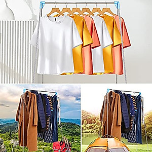 ND Portable Garment Rack for Hanging Clothes,Foldable Retractable Mini Drying Rack for Travel,Camping,Dance,Home