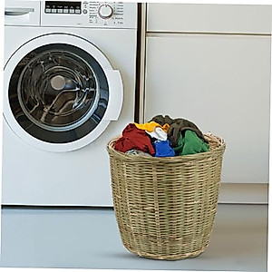 FONDOTIN Basket Storage Basket Garbage Can Dirty Clothes Basket Blanket Organizer Rubbish Paper Bin Farmhouse Wastebasket Bin Round Wastebasket Compost Bin Trash Can Versatile Basket