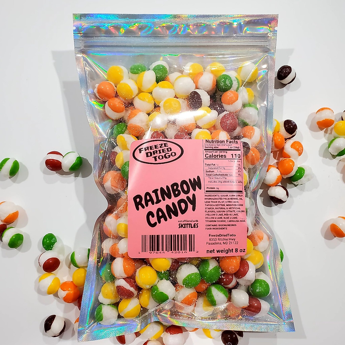 8oz Freeze Dried RAINBOW CANDY (not affiliated with SKITTLES)