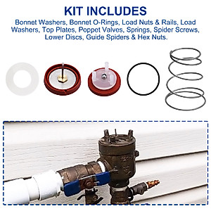 Aulpq RK1-720A Pressure Vacuum Breaker Repair Kit, for Zurn Wilkins 1/2”, 3/4”, and 1”Pressure Vacuum Breaker