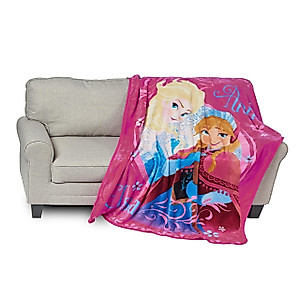 Northwest Frozen Micro Raschel Throw Blanket, 46" x 60", Loving Sisters