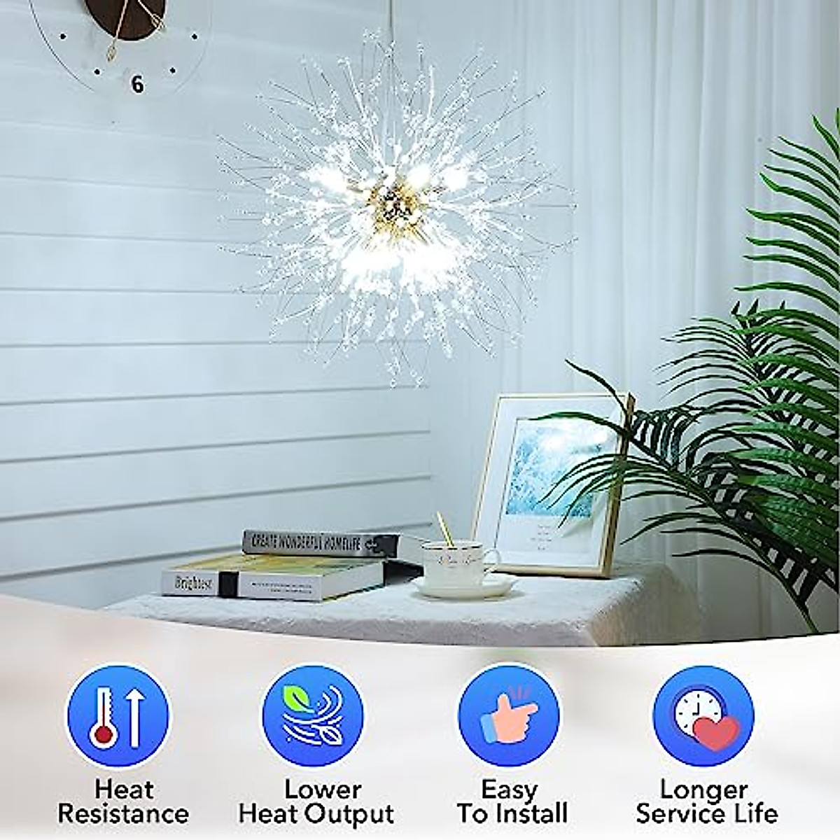 MAXvolador G9 LED Bulb Dimmable, Daylight White 6000K, 4W G9 Base Light Bulbs, 40W T4 Halogen Equivalent, Bi Pin Base G9 Chandelier Lighting, No-Flicker 360°Beam Angle, 120V 450LM, 6 Pack