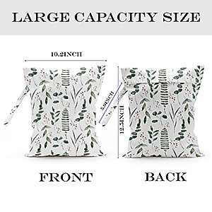 zcyxuuw Wet Bag, Wet Dry Bag, Wet Bag for Swimsuit, Travel, Beach, Pool, Diapers, Dirty Yoga Gym Clothes, Makeup Bag, Waterproof Reusable Home Sweet Home Eucalyptus Leaf