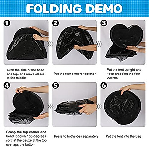 Rest-Eazzzy Small Animal Tent, Portable Cat Tent, Cat Enclosures for Outside and Indoor with Carry Bag, Pet Playpen for Hamster, Guinea Pig, Rabbits (XS-Blue)