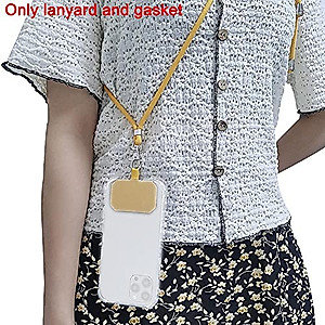 Universal Crossbody Cell Phone Lanyards Multifuctional Nylon Patch Phone Lanyards Rope Mobile Phone Strap Adjustable Shoulder Neck Strap Lanyard Soft Rope for Most Smartphones Hanging Cord