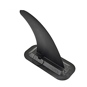 ULTECHNOVO 4pcs Surfboard Fin Clips Surfboard Fin Parts Surfing Rudder Clip Base for Longboard Surfboard Tail Rudder Paddle Accessories (Black 4.3 * 1.3 * 1cm)