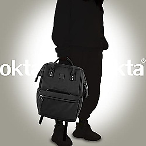 OKTA Laptop Backpack with USB Charging Port - Large Water Resistant Travel School Diaper Bag Mommy Backpack Purse