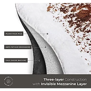 NativeSkins Faux Cowhide Rug – Earthy Browns (Oversized) | 6.2ft x 8.2ft | Triple-Layer Support | Ultra-Soft Pile | Hand-Cut, Faux Suede No-Slip Backing | Western Rug | Cow Hide Animal Print Rug