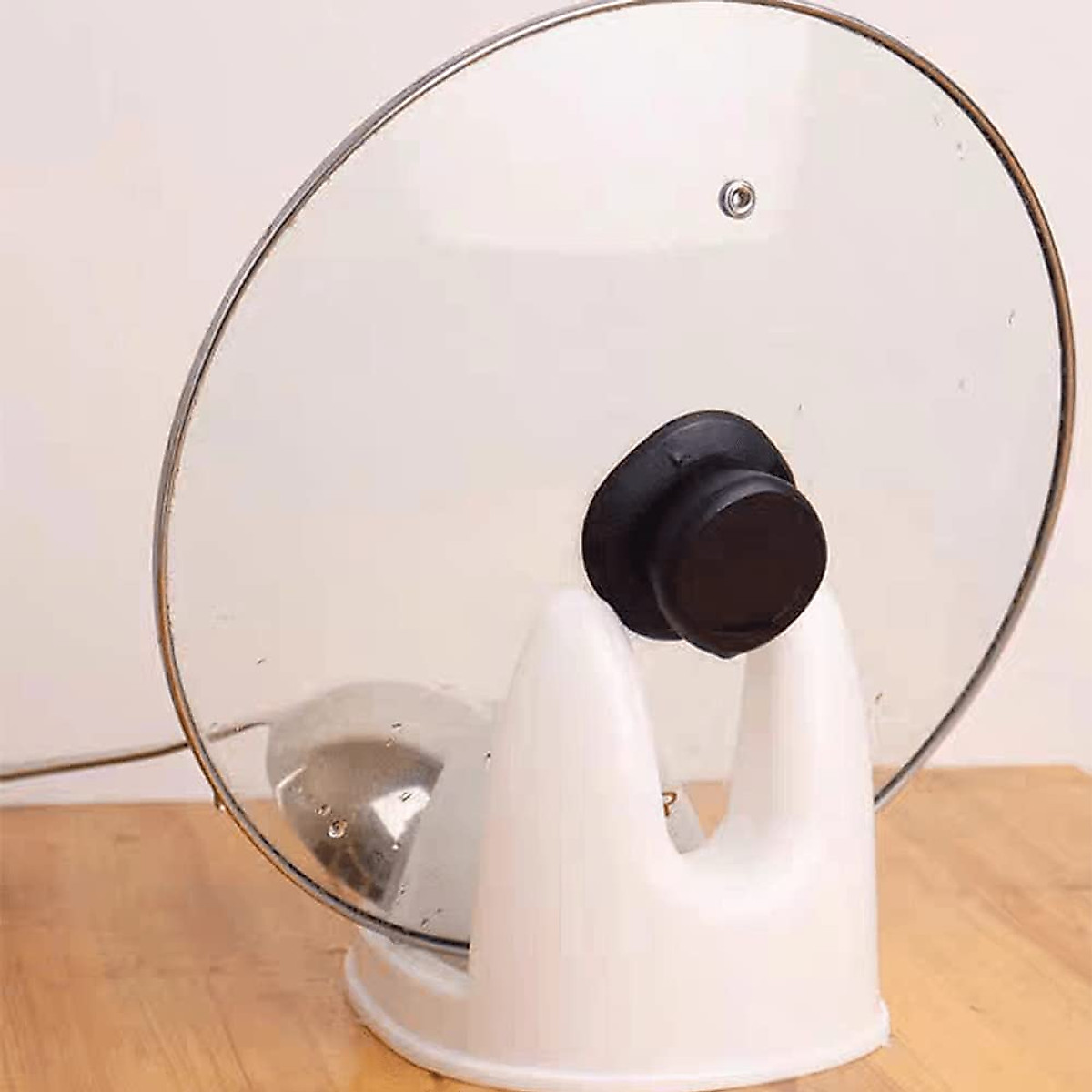 Froiny 1pc 2 in 1 Spoon Pot Lid Shelf Kitchen Cooking Gadget Storage Stand Spoon Pan Cover Holder Organizer