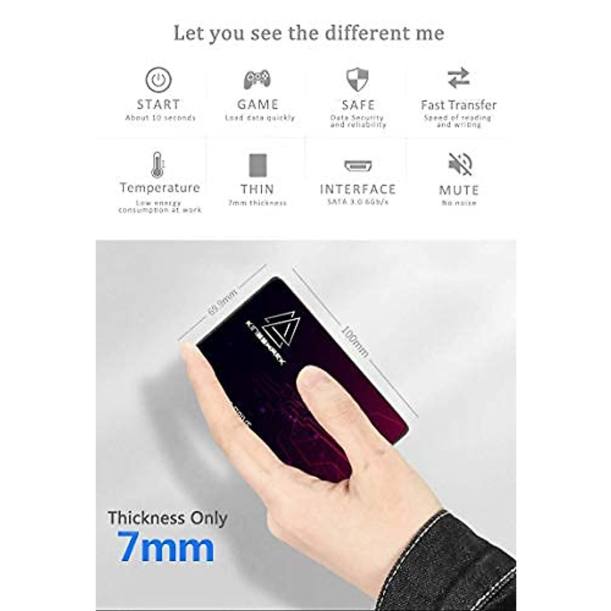 KingShark gamer SSD 512GB SATA 2.5" Internal Solid State Drive SATAIII 6 Gb/s High-Performance 7MM Height SSD(512GB, 2.5''SATA3)