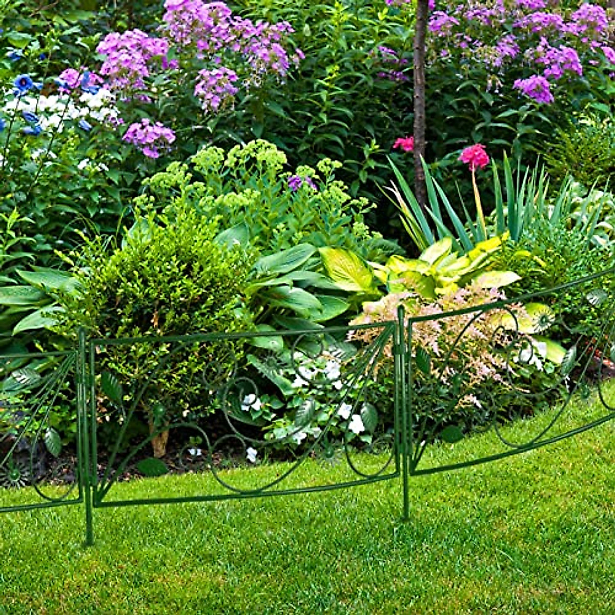 Garden Fence Panels, Rustproof Decorative Panel Barrier, Small No Dig Garden Fencing, Garden Border for Yard Landscape Outdoor Decor