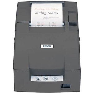 MOBI PRINT Epsn C31C514A8531 TM-U220B Dot Matrix Receipt Printer, 9 Pin, USB with DB9 Serial Interface, Autocutter, with Power Supply, Dark Gray
