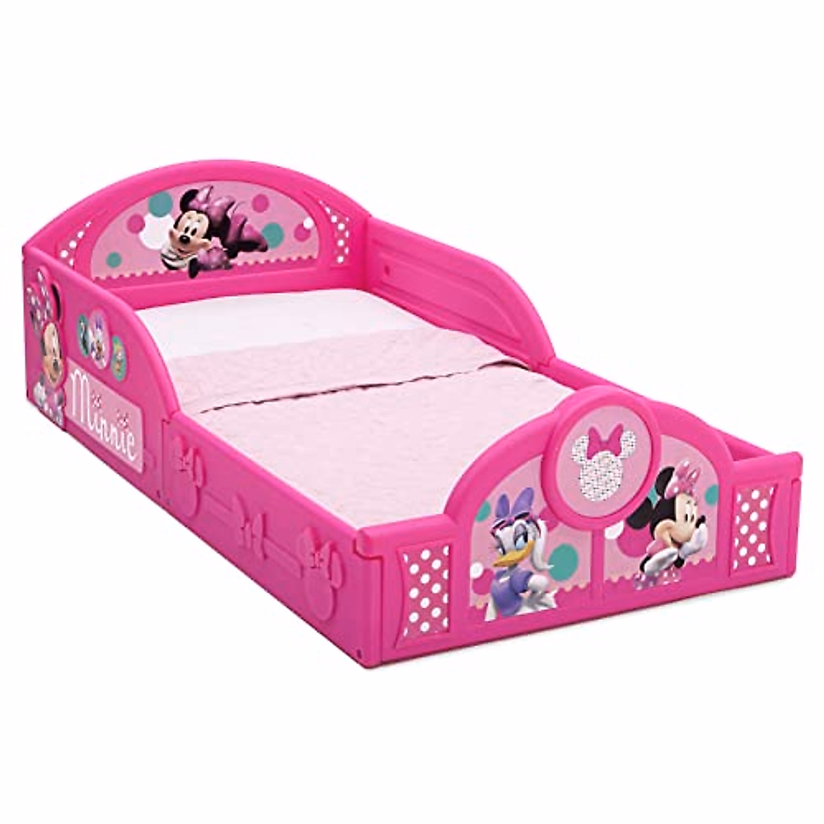 Delta Children Minnie Mouse Sleep & Play Toddler Bed and Toy Box -Bedroom Set