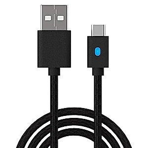 SOONHUA USB Type-C Cable, 3 Meter USB Charging Cable with LED Indicator for PS5 Switch Game Controller Type-C Mobile Phones