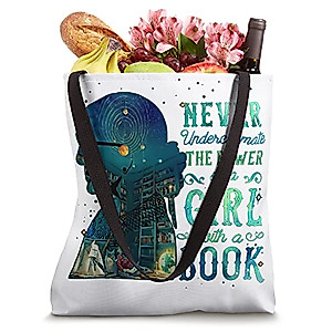 Never Underestimate the Power of A Girl With a Book Tote Bag