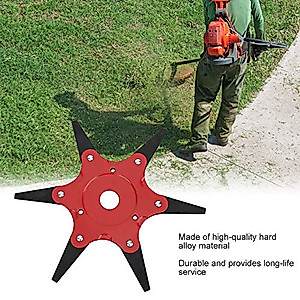 Trimmer Head Lawn Mower Head Accessories, 6 Teeth Trimmer Head Garden Tool Brush Cutter Cutting Head Blade Razors Lawn Mower Garden Grass Eater Brush Cutter (Red)