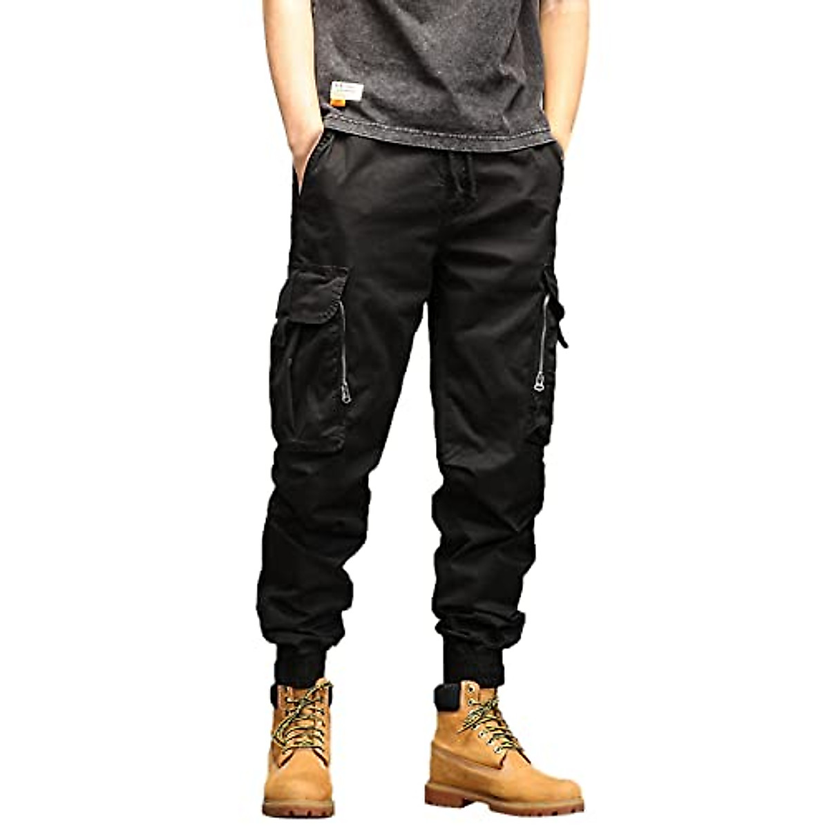GIERIDUC Labor Day Sales Deals Men Mens Tailored Linen Trousers Short Regular Long Trousers Men Black Joggers Pants Mens Linen Beach Pants Urban Tactical Pants Thick Joggers Mens Baggy Jeans Men