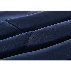 California King Size Weighted Blanket | 90''x108'',25lbs | Perfect for Couples | Premium Cotton Material with Glass Beads | Navy