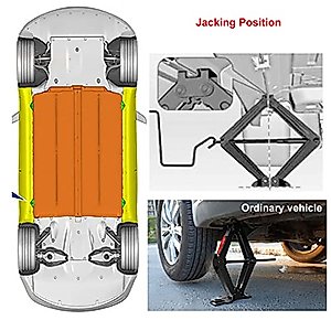 CPROSP Scissor Jack for car/SUV/MPV max 1.5 Tons(3,307 lbs) Capacity with Hand Crank Trolley Lifter with Ratchet, Just for Emergency Use, not for Weekly Projects