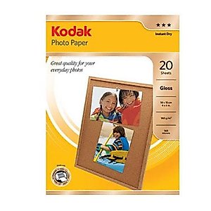 Kodak 4in x 6in Glossy Photo Paper (20 sheets)