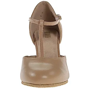 Bloch Women's Splitflex T-Strap Character Shoe, Tan, 7.5