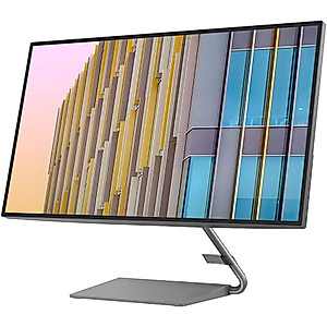 Lenovo Q27h-10 27-Inch Monitor, QHD (2560 x 1440), IPS, LED Backlit, 16:9, AMD FreeSync, USB-C, 4-Side Borderless, 75Hz, 4ms Response Time, 99% sRGB, Tilt, HDMI, DP 1.2, Low Blue Light, 66A7GCC2US