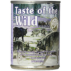 Taste of the Wild Grain-Free Canned Dog Food Variety Pack - Wetlands, Pacific Stream, High Prairie, and Sierra Mountain Pack of 12, 13.2 ounce cans by Taste of the Wild