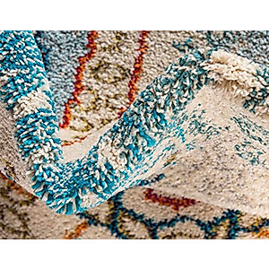 Unique Loom Positano Collection Coastal Modern Turtles Beige Area Rug (8' x 10')