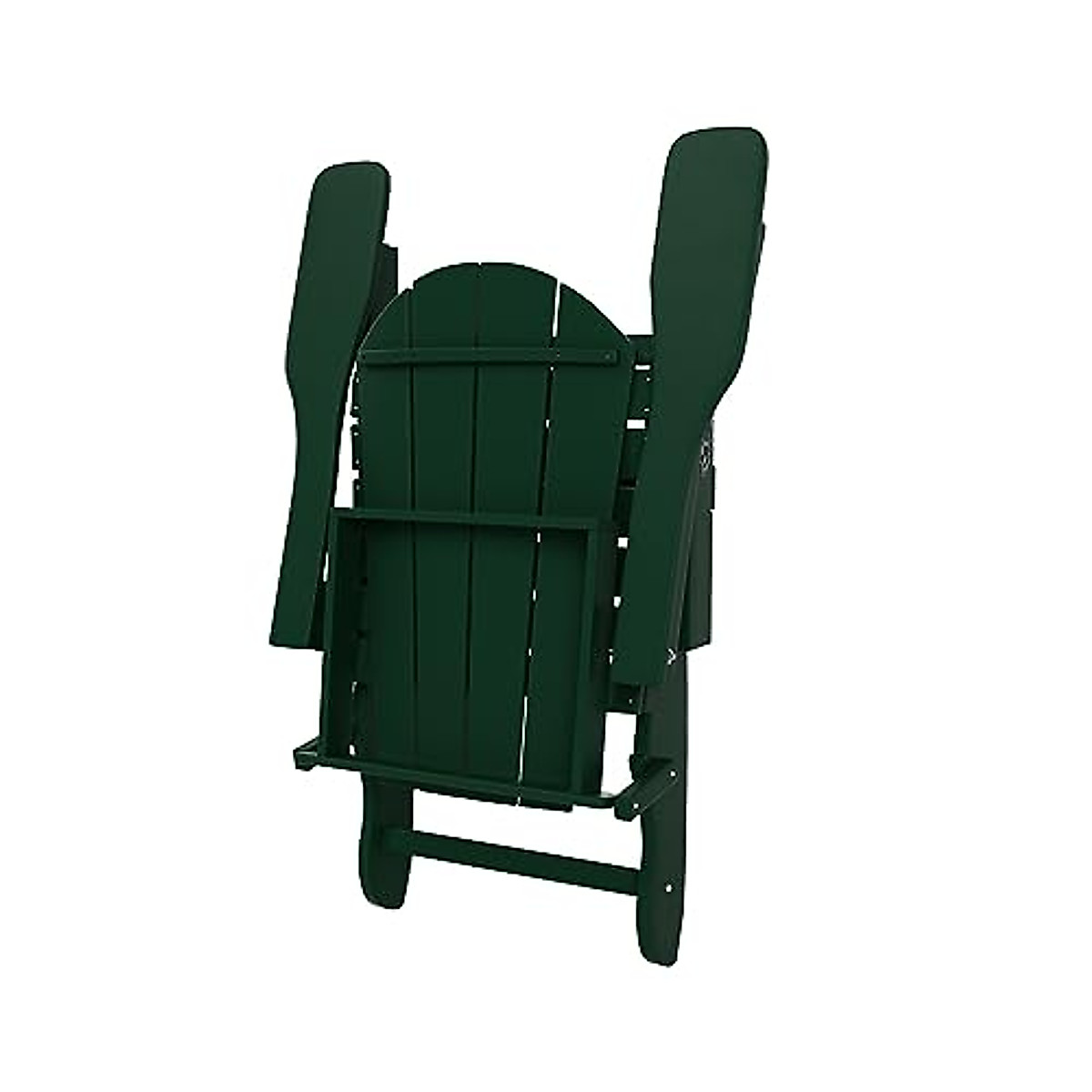 WO Home Furniture Adirondack Chair Lounger Outdoor Folding for Fire Pit, Beach, Balcony, Backyard, Lawn, Patio, Pool, Deck, Garden (Dark Green)