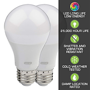 Genie GLEDB2-R2 2 Pack Garage Door Opener LED LIGHT BULB, 4000K,White