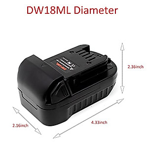 DW18ML Battery Adapter Convert Dewalt 20V Battery to Milwaukee 18V Battery, Compatible with All Milwakee 18V Tools (Battery not Included)