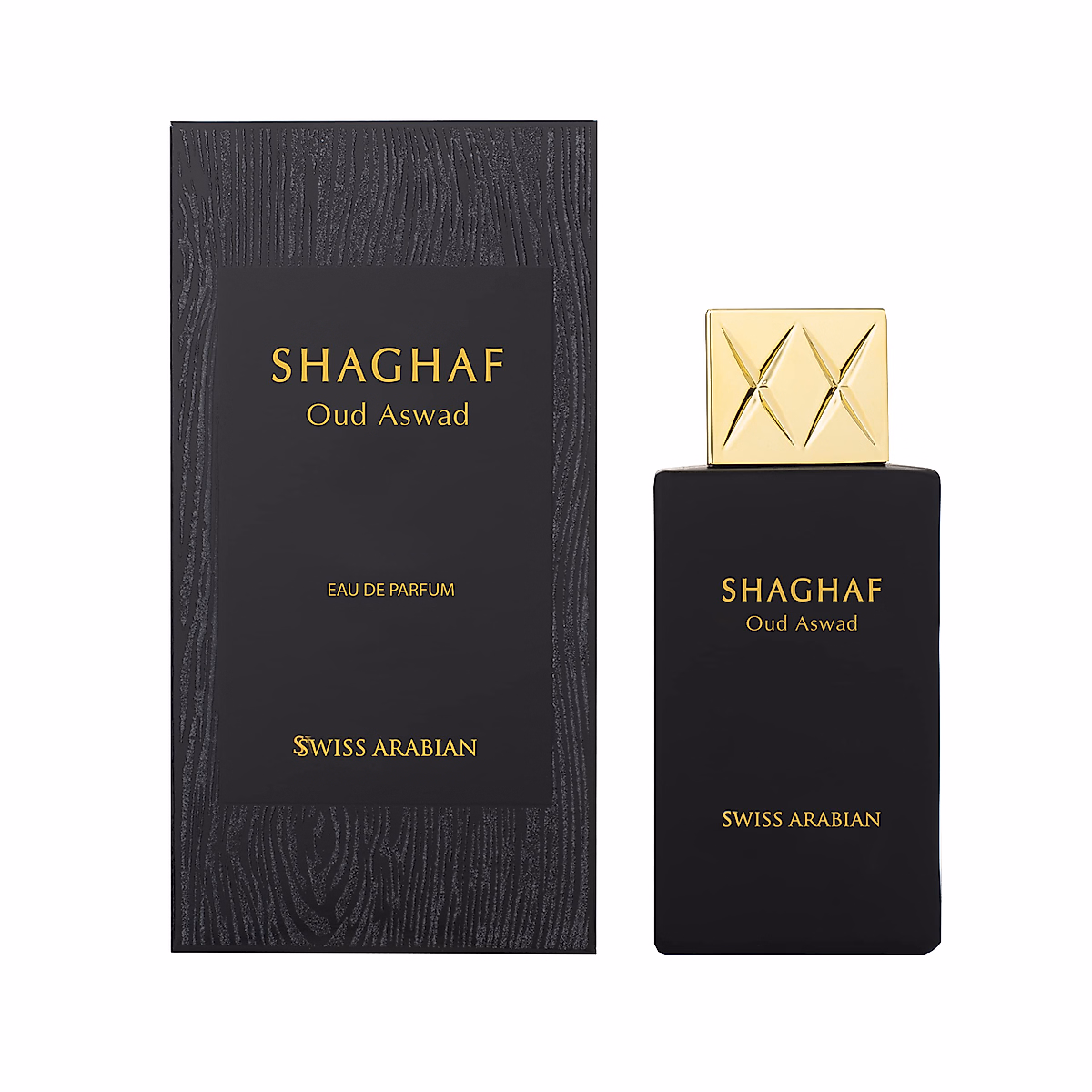 Swiss Arabian Shaghaf Oud Aswad - Luxury Products From Dubai - Long Lasting Personal EDP Spray Fragrance - A Seductive Signature Aroma - 2.5 Oz
