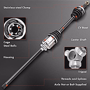 A-Premium Axle Shaft Assembly Compatible with Nissan Sentra 2007 2008 2009 2010 2011 2012, Automatic Transmission, Front Right Passenger Side, Replace# 39100ET200