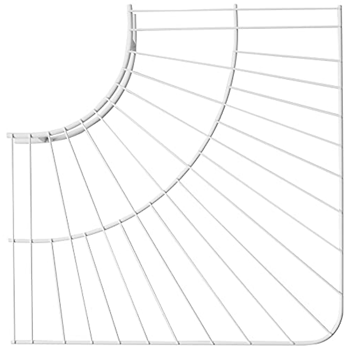 Rubbermaid Commercial Products FreeSlide Wire Shelving, 12-Inch, White, Closet Organizer and Storage, , Floating Corner Shelves/Clothes Rack for Laundry Room/Closet/Basement