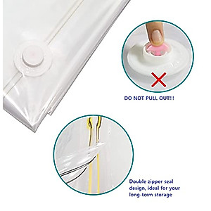 PicoHemmo Vacuum Storage Bags 10-PACK for Travel Packing Space Saver Bags for Comforters Blankets and Pillows Sealler Bags Hand Pump Included(S*2+M*3+L*3+J*2)