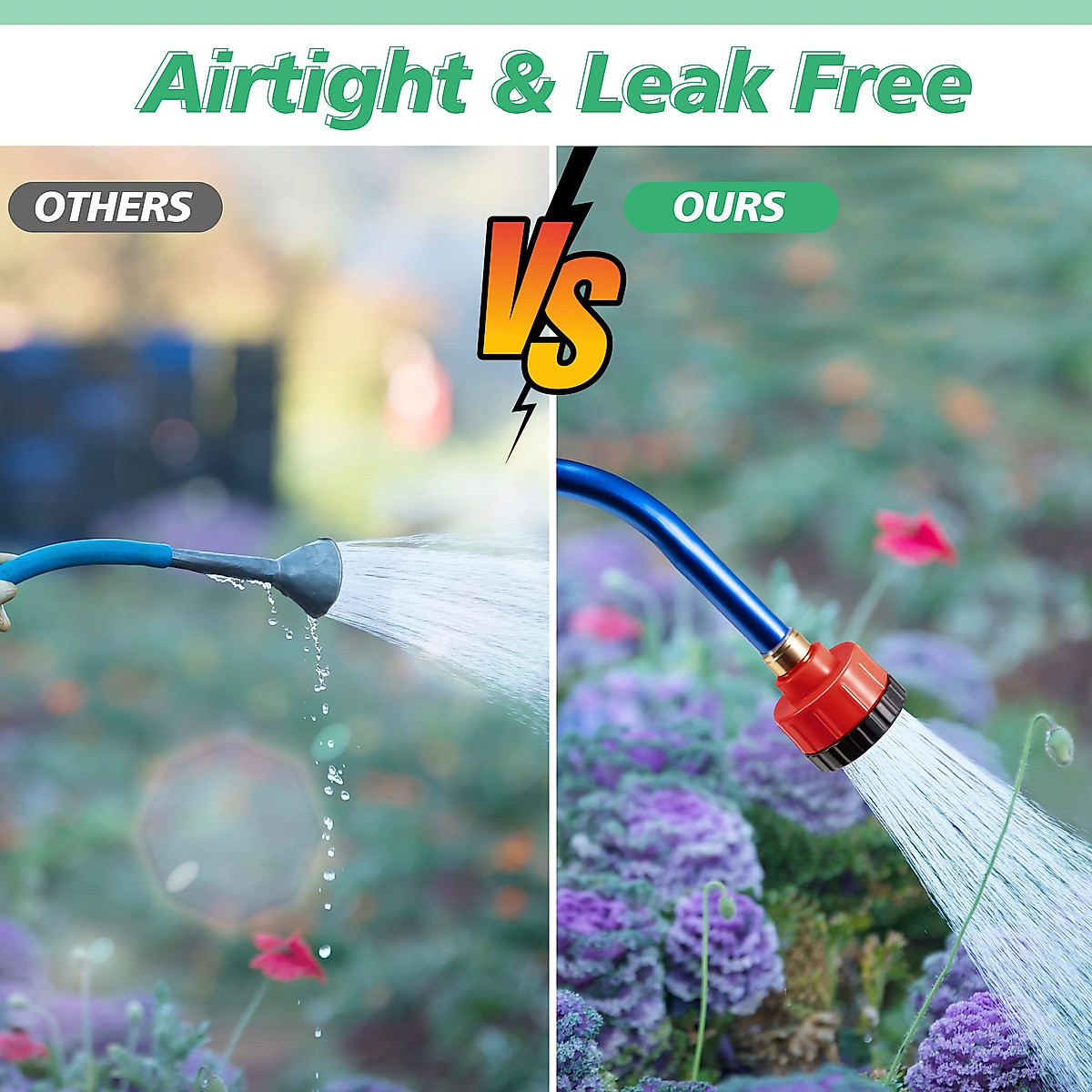 Dreyoo 1 Pcs 1000 Water Nozzle, Garden Plastic Watering Hose Nozzle 11 GPM with PTFE Thread Seal Tape for Tender Plants, Flowers, Greenhouse, Nursery Garden, Potting, Container