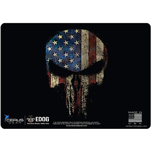 The Reaper Angel of Death 5 PC EDOG Cerus Gear Heavy Duty Pistol Cleaning 12x17 Padded Gun-Work Surface Protector Mat Solvent & Oil Resistant & 3 PC Cleaning Essentials & Clenzoil, Made in The USA