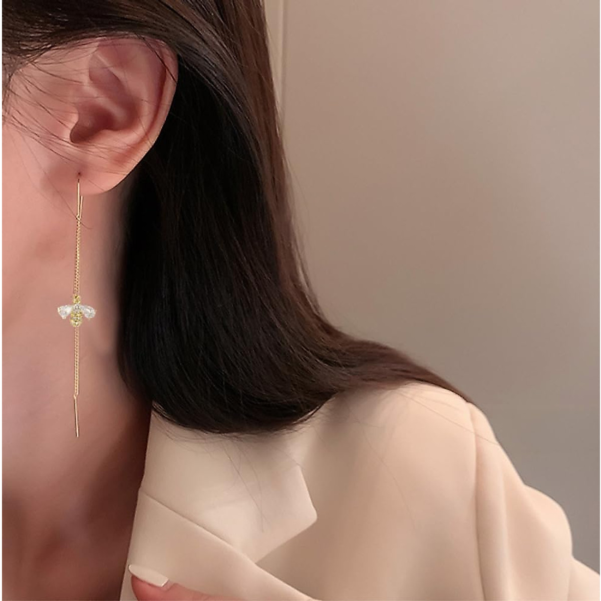 CutieJewelry Delicate Bumble Honey Bee Dangle Cute For Womens Ladies Jewelry Pretty Earrings 2 PAIRS