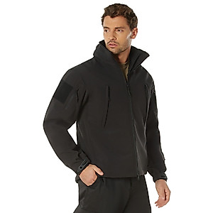 Rothco Conceal-Ops Carry Soft Shell Jacket (US, Alpha, Large, Regular, Regular, Black)