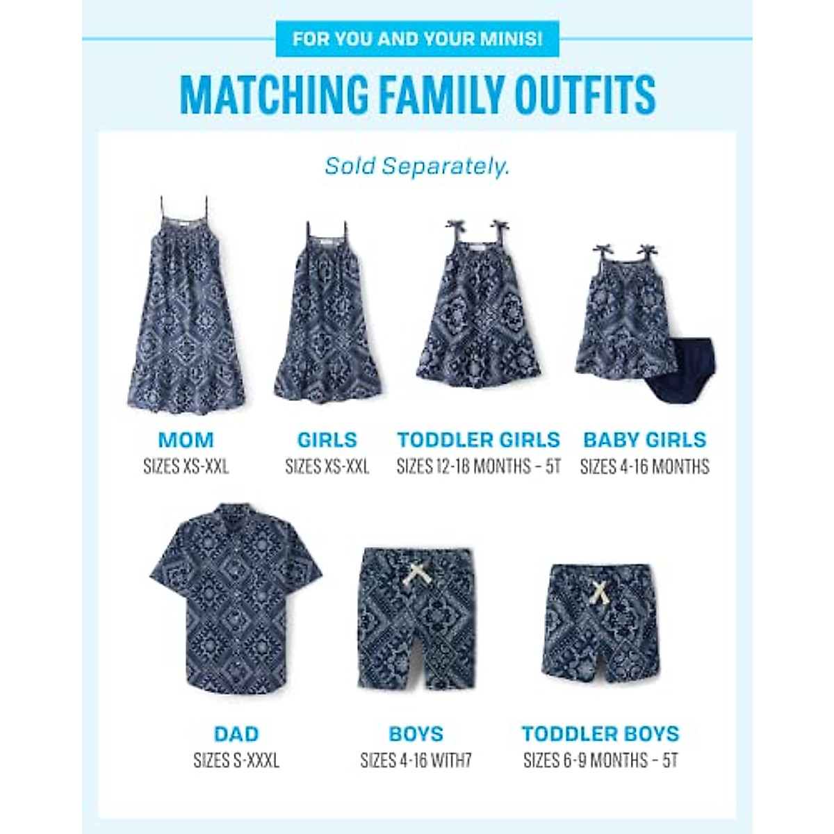 The Children's Place Baby Girls' and Newborn Dresses, Blue Bandana, 12-18 Months