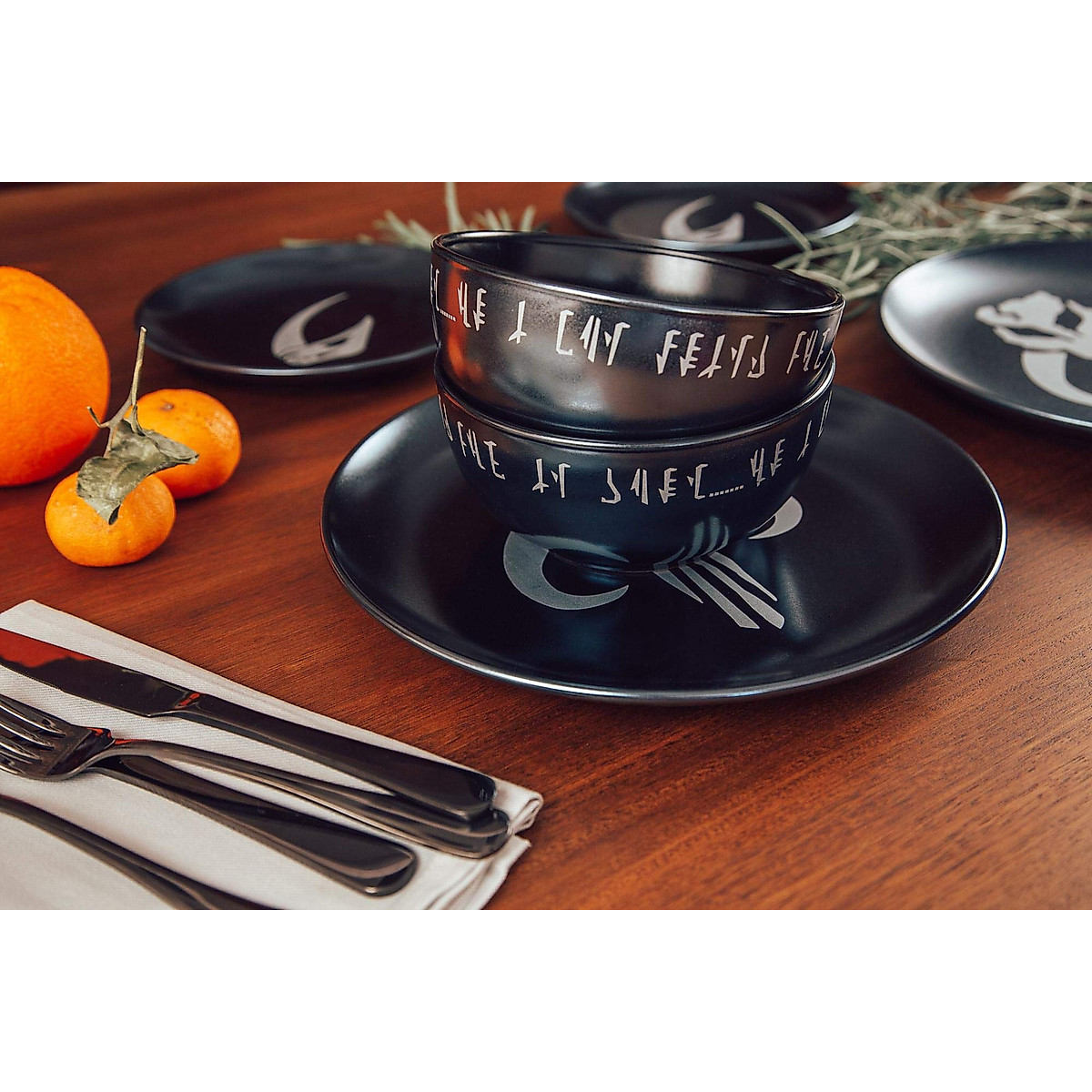 Star Wars The Mandalorian 8-Piece Limited Edition Stoneware Dinnerware Set