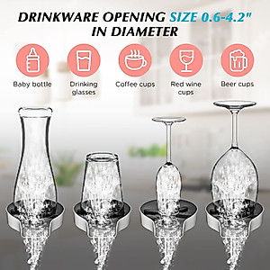 Glass Rinser for Kitchen Sink, Cup Washer for Sink, Bottle Washer, 304 Stainless Steel Cup Rinser for Sink, Glass Washer for Kitchen Sink, Glass Cleaner for Sink - Brush Nickel by Washsh…