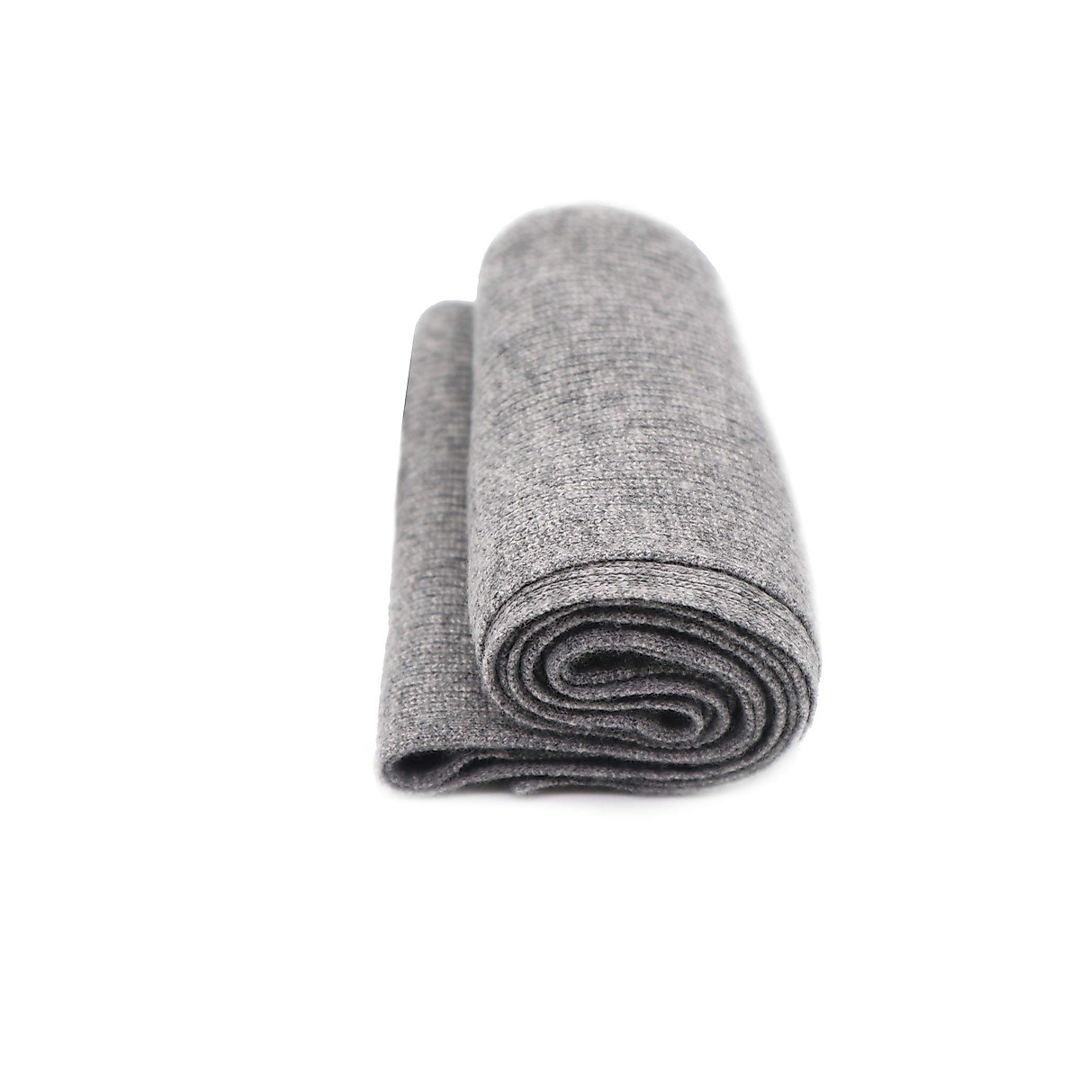 State Cashmere Unisex Ribbed Knit Scarf Made with 100% Pure Inner Mongolian Cashmere - Elegant, Soft, & Versatile - Ultra Warm Winter Accessories - (Pale Charcoal, 70"x7")